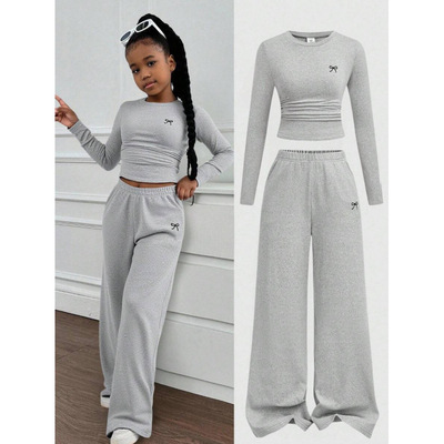 M 76577 Narrow wide leg pants 窄版阔腿女裤跨境速卖通亚马