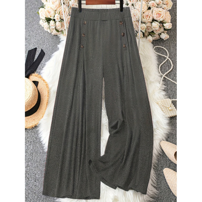 L 81446 Ladies' solid wide leg pants 女士纯色阔腿裤跨境