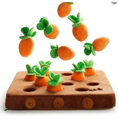 Nocciola 12 pcs Carrot Field Dog Squeaky Toys with Food