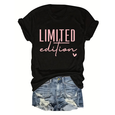 I 34372 Women's loose printed short sleeves 女士宽松印花短袖