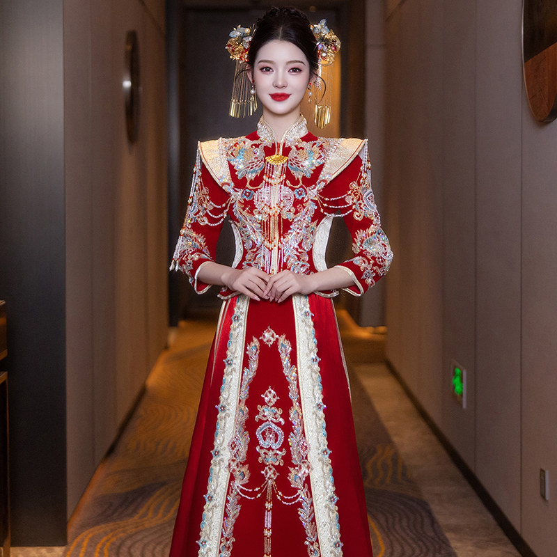 秀禾服2026新款中式嫁衣敬酒服高端龙凤褂结婚服新娘小个子秀和服