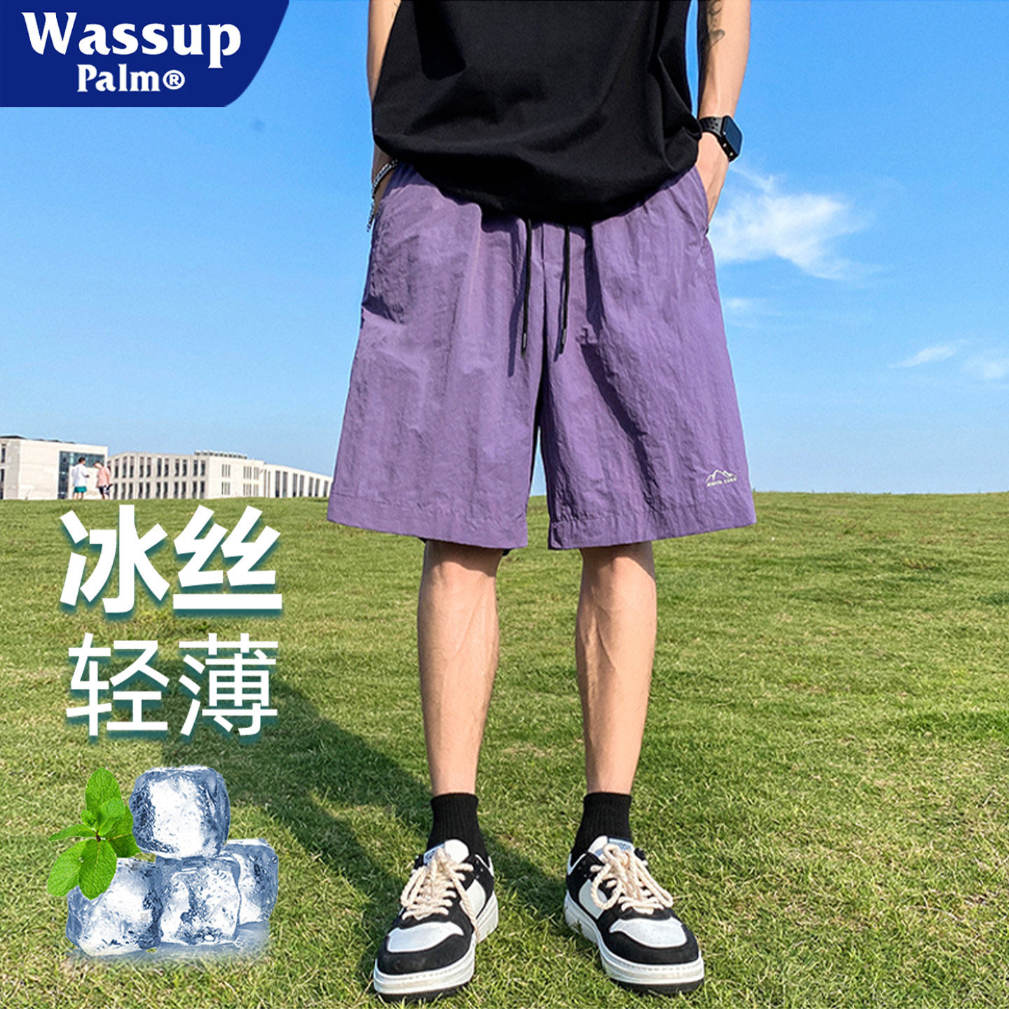WASSUP PALM美式运动短裤男2026新款夏季休闲宽松百搭潮牌沙滩裤