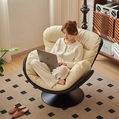 单人沙发椅家用现代简约阳台客厅可旋转轻奢高级懒人沙发休闲椅子