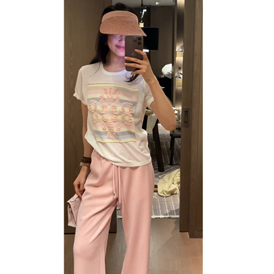 2N.COU妮蔻26夏新款气质薄款立体提花套头休闲风百搭宽松正肩T恤