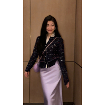 N.COU妮蔻25冬新款设计感小香风百搭时髦彩线编织短款针织开衫