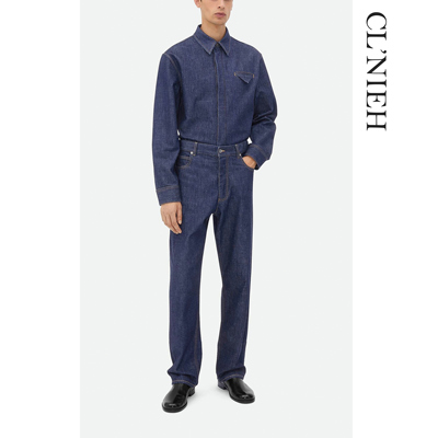 CLNIEH |羊毛混纺原色丹宁面料 全宾霸里布宽松静奢风牛仔套装