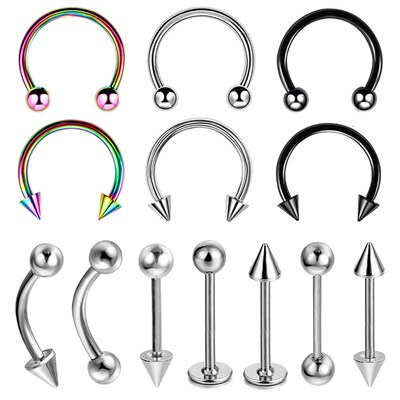 速发5 Stel Steel Goth ose Rig ipple gue Septum os