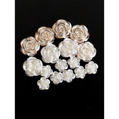 速发玫瑰花山树脂配配壳工美甲发饰手机手耳钉材料件件