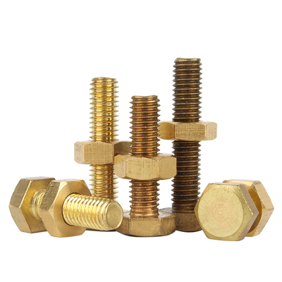 速发黄铜螺丝全铜外六角0栓螺母套装大全配套组合螺钉M4M5M6M8M1