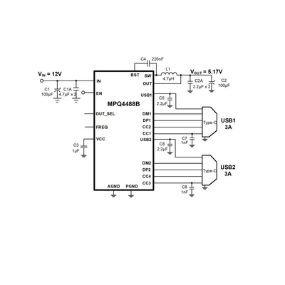 MPQ4488BGU 开关稳压器 MPQ4488BGU-AEC1-C02B-Z 原装芯片MPQ4488
