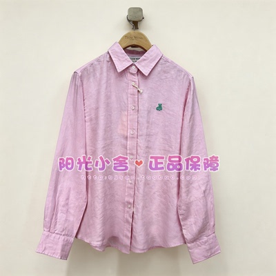 TeenieWeenie小熊26年夏潮流时尚亚麻衬衫TTYW2624CGE YW2624CGE