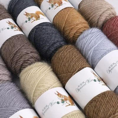 diy不掉色马海毛编织围巾宝宝线