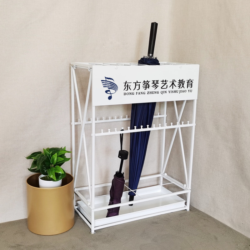 雨伞架收纳家用酒店大堂商用雨伞桶可定制公司logo铁艺雨伞收纳架_虎窝淘
