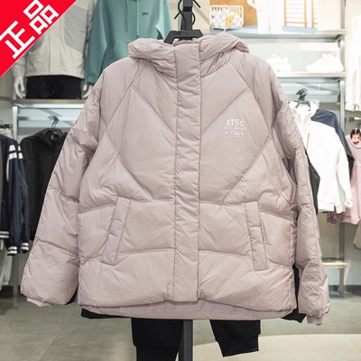 安踏运动羽绒服女子2025冬季新款连帽宽松保暖休闲外套162548903N