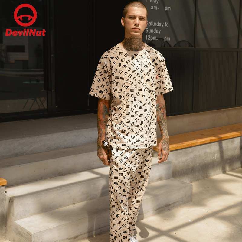 DEVIL NUT潮牌恶魔男士复古短袖T-DNFC SET_虎窝淘