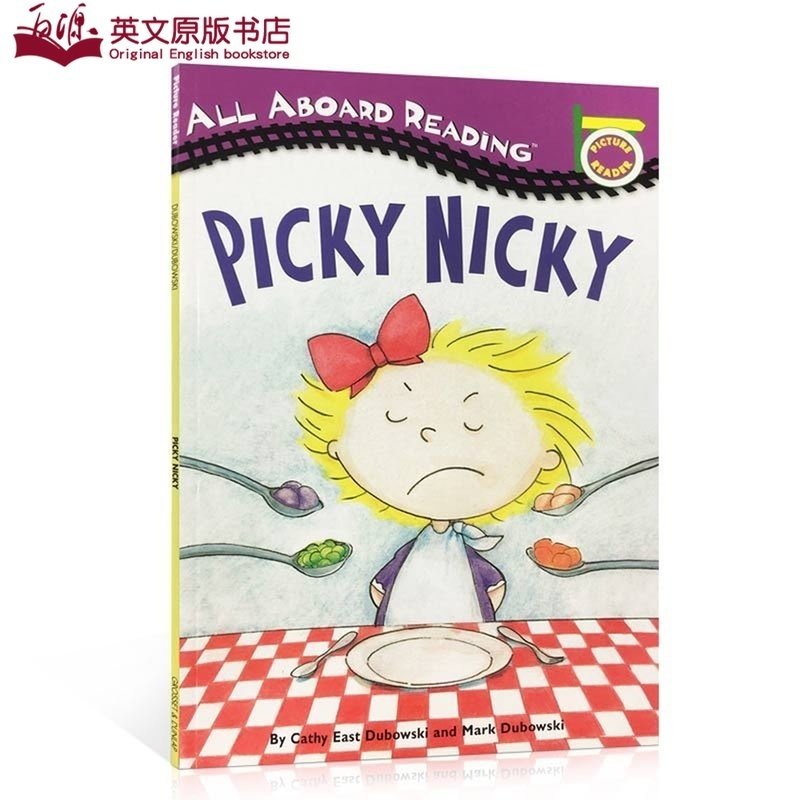 送音频英文原版绘本Picky Nicky挑食的尼吉汪培珽1一阶段私房书单All Aboard Reading Penguin Group ...