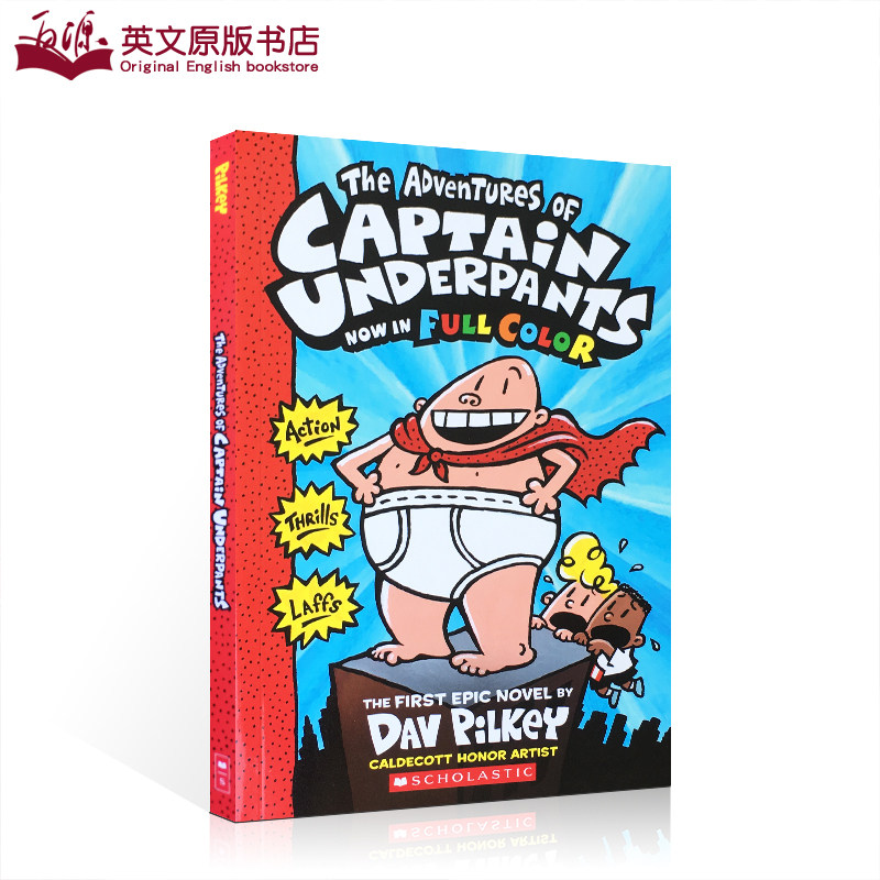 英文原版 Captain Underpants#1:彩色版Adventures of Captain Underpants Color ...