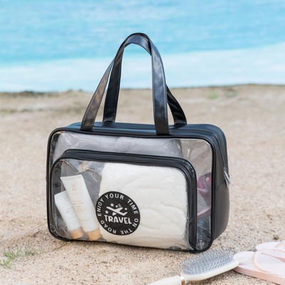 干湿分离大容量化妆洗浴袋多功能