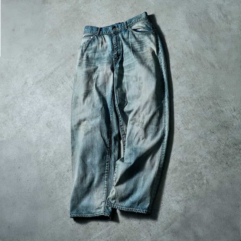 【代购】ANCELLM26aw Barneys限定Wide denim pant水洗阔腿牛仔裤