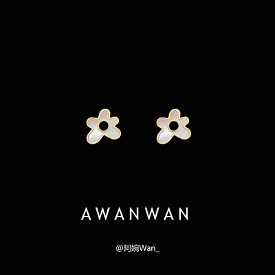 阿婉法式女小众设计感雏菊耳钉