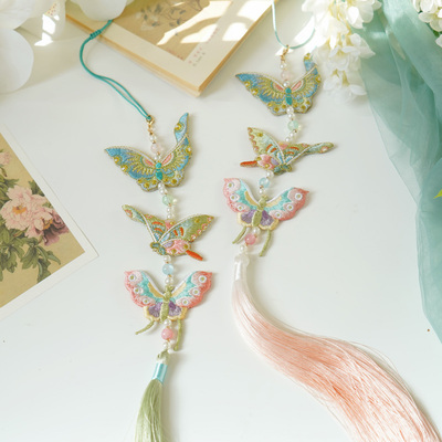 云深雾浅 玉腰奴 原创汉服刺绣禁步挂件蝴蝶挂饰马面裙齐胸裙配饰