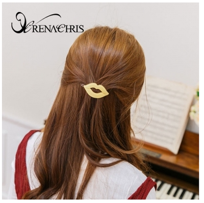 AngelRena韩国饰品头饰嘴巴烈焰红唇刘海发夹边夹顶夹C416