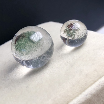 21.6/14.8巴西老矿福利天然水晶绿幽灵聚宝盆单珠