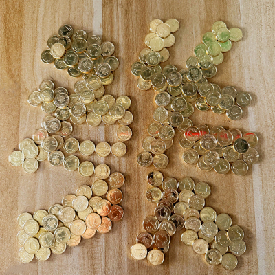 金色小硬币 波兰币1格罗希grosz全新15.5mm欧洲外国钱币真币 礼品