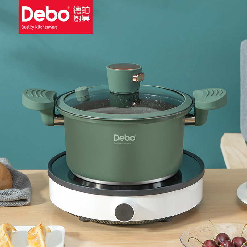 德国Debo不粘锅多功能微压锅汤锅压力锅家用高压锅电磁炉通用燃气_虎窝淘