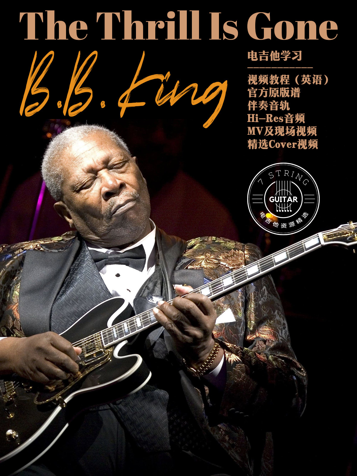 B.B. King- The Thrill Is Gone电吉他音视谱伴_虎窝淘