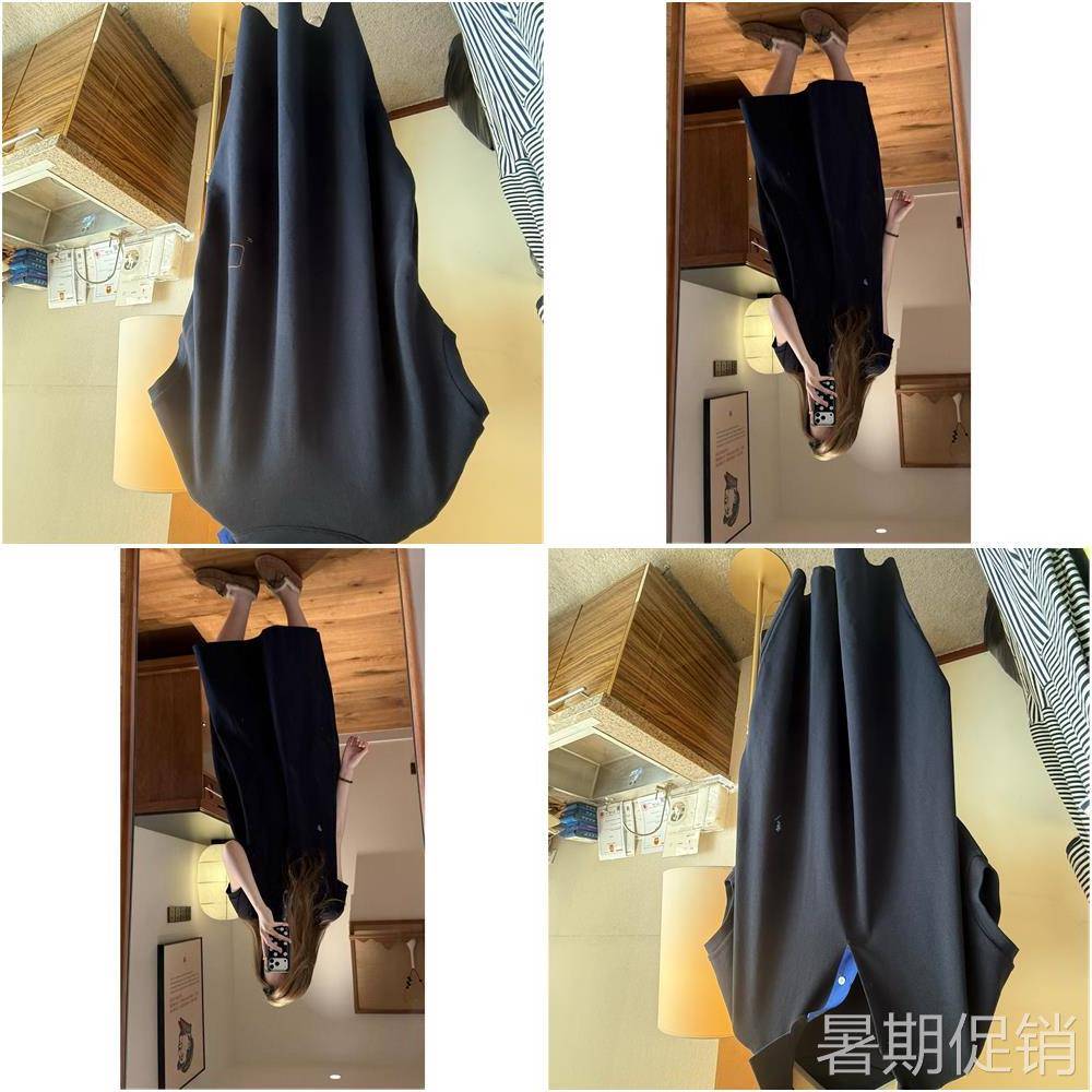 B7115日系海马刺绣洋装女宽松显瘦百搭裙子