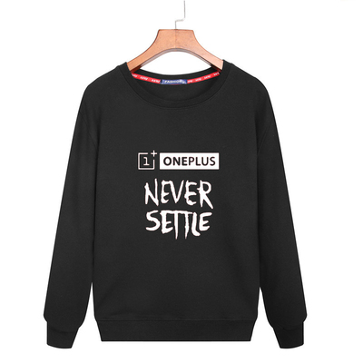 刘作虎一加one plus never settle周边同款卫衣男女宽松长袖圆领