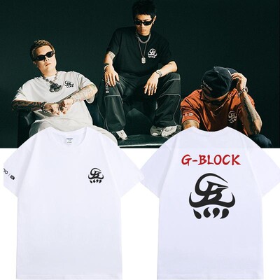 G-BLOCK同款联名四炁合一T恤国潮GAI周延巡演周边嘻哈说唱应援服