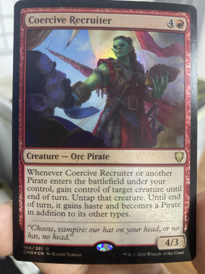 【学府卡牌】万智牌 MTG 威迫征兵员 英文 闪 指挥官传奇CMR 稀有