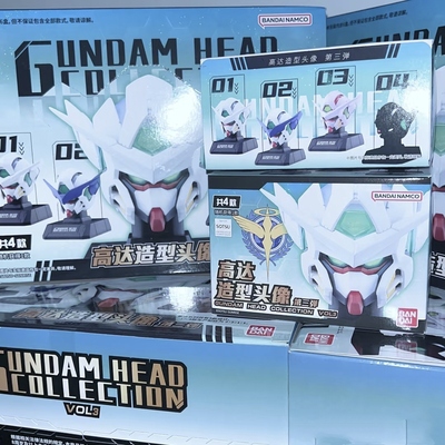 正版万代BANDAI机动战士高达造型头像第三弹系列盲盒玩具摆件手办