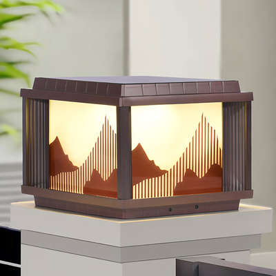 太阳能户外防水柱头灯别墅民宿花园围墙灯大门景观庭院中式墙头灯