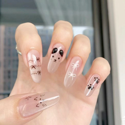 【猫狗长款】猫眼纯手工穿戴甲指甲贴片美甲假指甲5058#