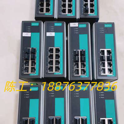 摩莎工业级网络交换机，型号EDS-G308，实物图拍摄，成色议价