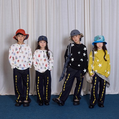 yummyrocky环保胶浆印/纳米固色A类天丝棉美式复古牛仔裤