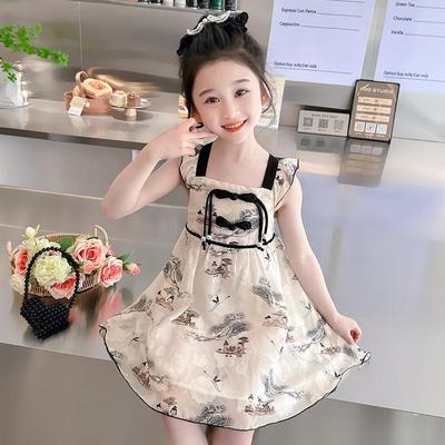 女童连衣裙夏装洋气中国风公主裙