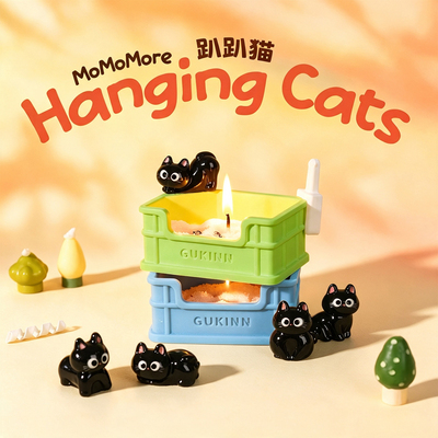 可爱猫砂盆趣味桌面香氛摆件