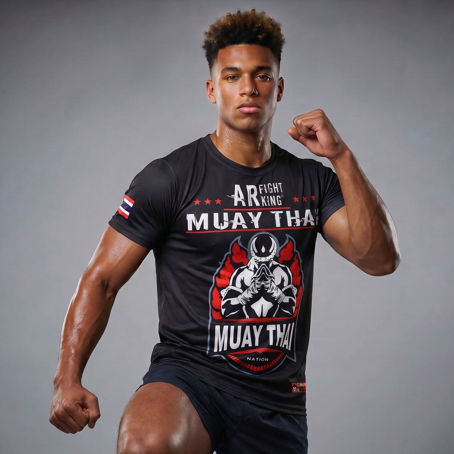 柔猴泰拳击短袖MMA搏击运动速干T恤UFC综合格斗训练健身散打跑步