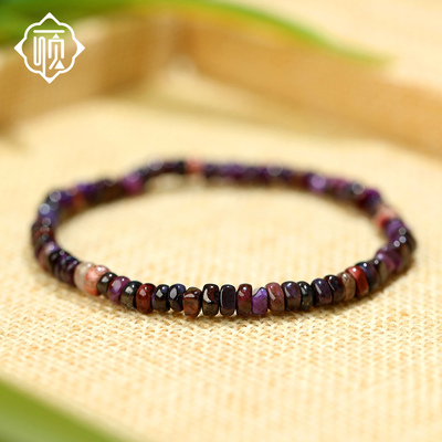 顽石灵柔和不张扬老油料舒俱来随形盘珠苏纪石单圈手串W1-102