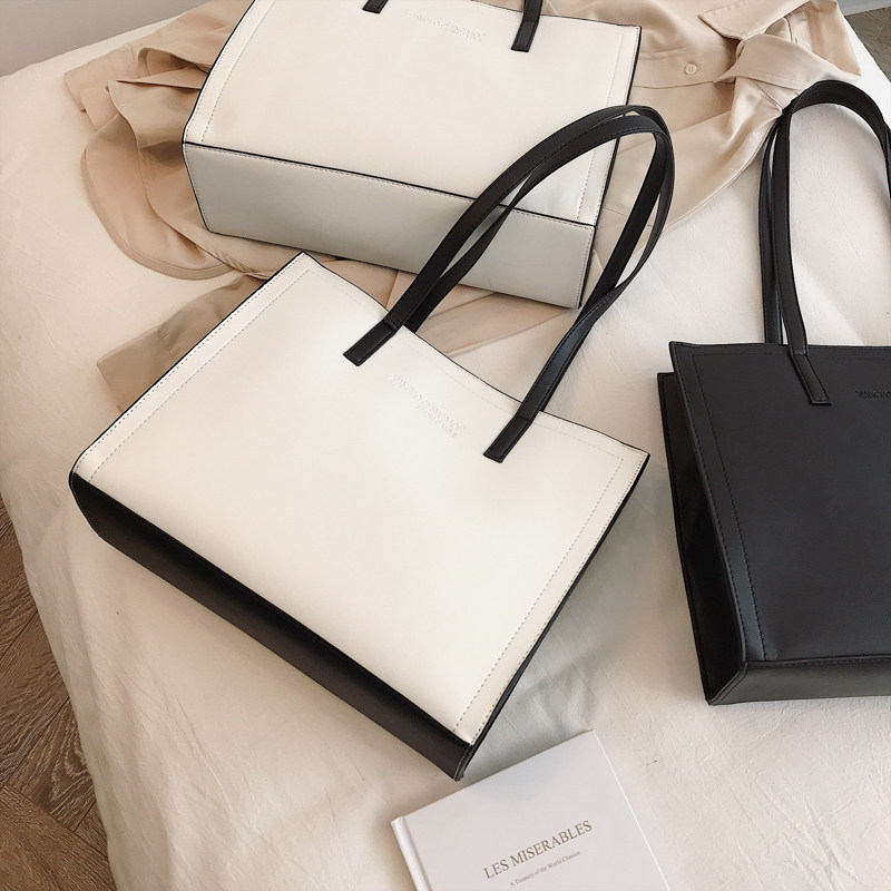 包包2022新款单肩手提包女大学生背书托特包大容量通勤公文包_虎窝淘