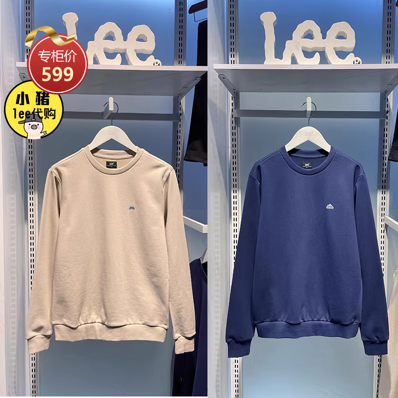 Lee春经典贴布男士圆领长袖打底卫衣外套LMT003692101228-97W000_虎窝淘