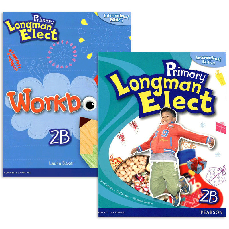 培生香港朗文小学英语教材2b全套 Pearson Primary Longman Elect 2B英文原版学生用书+练习册2本英文版进口书_虎窝淘
