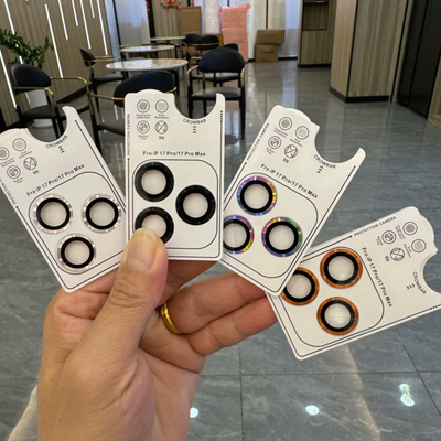 适用iPhone17橙色手机镜头膜苹果15promax金属高清苹果16promax后置摄像头13pro防摔14proMax钢化保护镜头膜