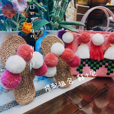 U+设计款Vietnam#Thailand风女款休闲度假手提包设计款包流苏包