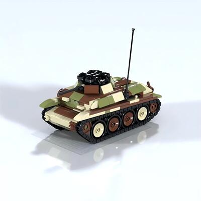 moc积木坦克模型小颗粒拼装玩具