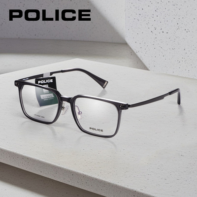 POLICE方形板材眼镜有质感398元